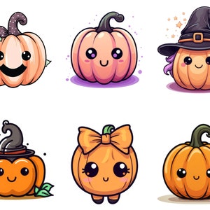 27 Cute Pumpkin Clipart Bundle Sublimation Designs Digital Prints ...