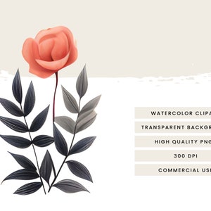 128 Watercolor Vintage Flower Clipart Bundle Printable Art Sublimation ...