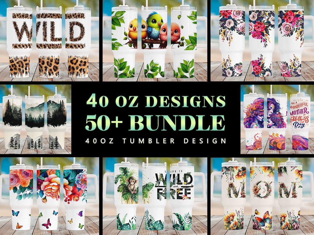 40oz Tumbler Bundle Sublimation Designs, Sublimation Designs, Digital ...