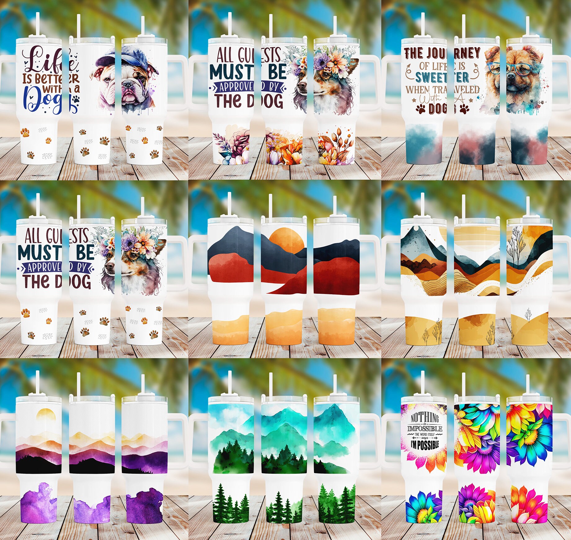 40oz Tumbler Bundle Sublimation Designs Sublimation Designs - Etsy Canada