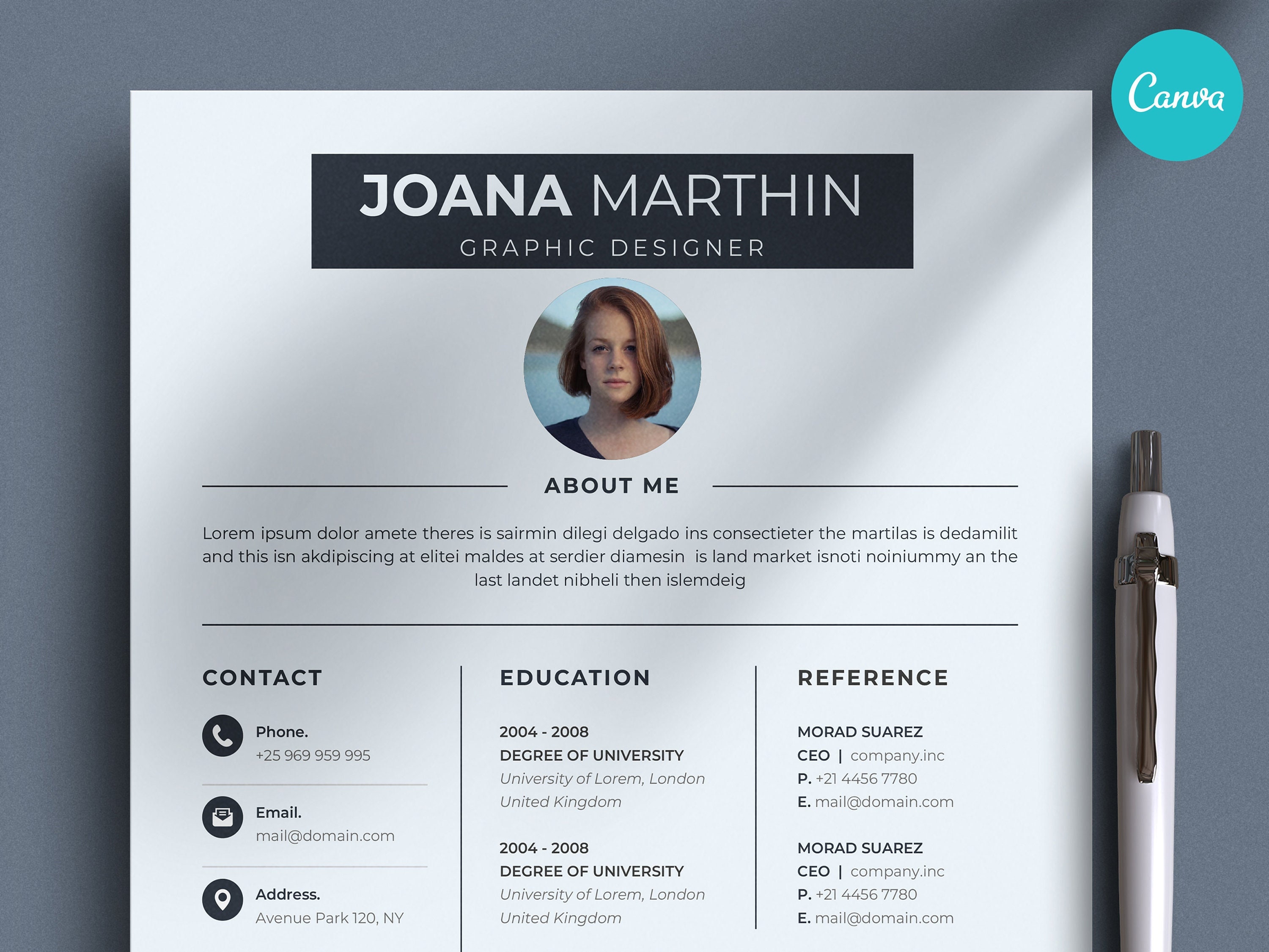 Canvas Resume Template Etsy Denmark Canvas Resume Template Etsy Denmark