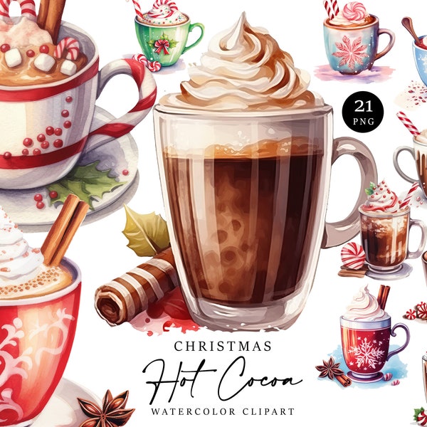 Hot Cocoa Clipart - Etsy