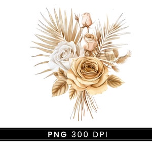 Watercolor Boho Floral Clipart Bundle Sublimation Designs, Digital ...