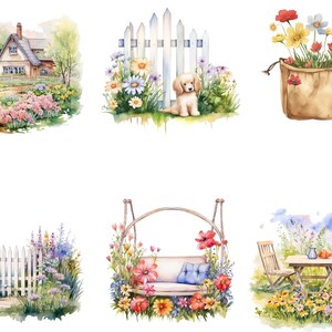 20 Watercolor Spring Wild Flower Clipart Bundle Sublimation Designs ...