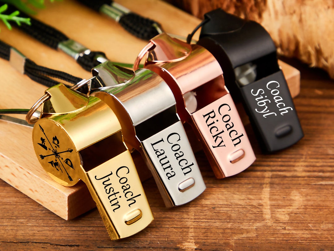Personalized Whistle Necklace Custom Coach Whistle Engraved - Etsy