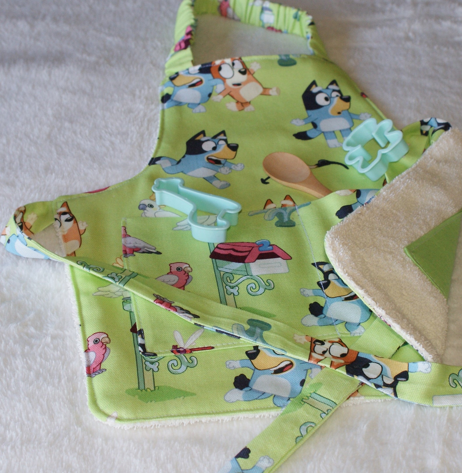 FREE NAME on Bluey Child Aprons/character Prints With Reverse - Etsy ...