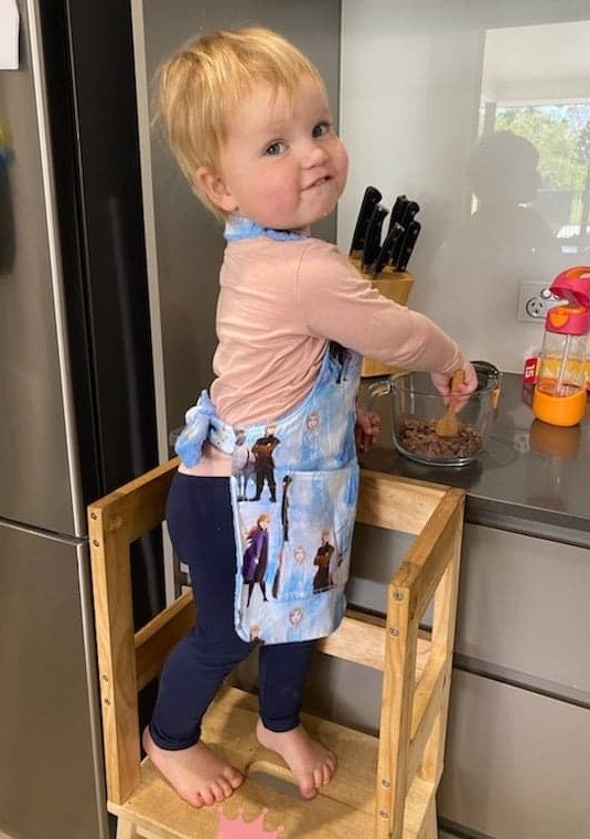 FREE NAME on Bluey Child Aprons/character Prints With Reverse Colour/2 ...