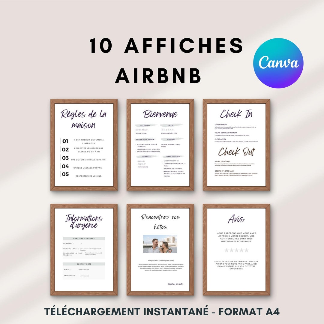 Airbnb Poster Template, Airbnb Homepage, Welcome Sign, Vacation Rental ...