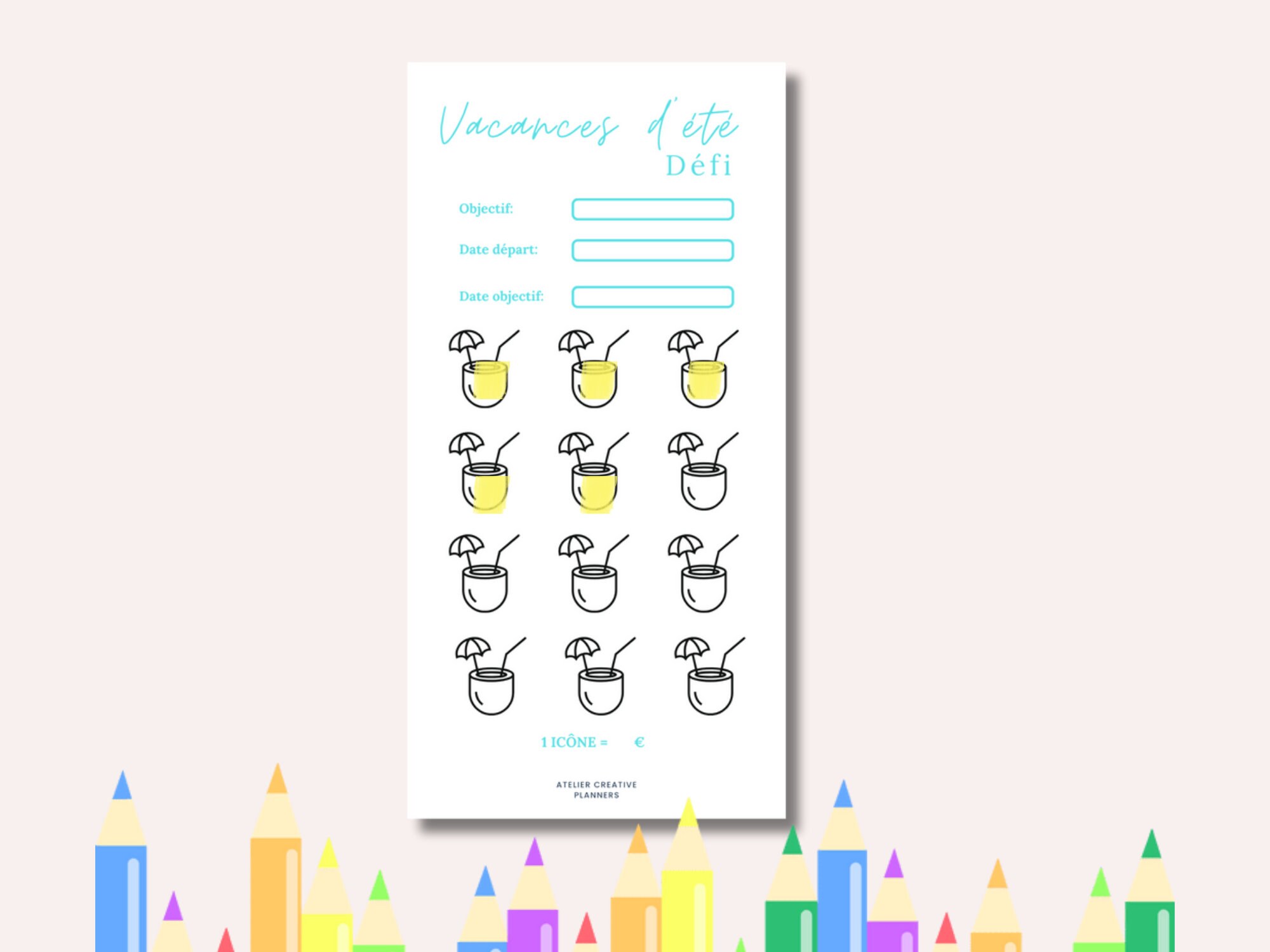 Défi budget en français, défi budget à imprimer format A6, défi ...