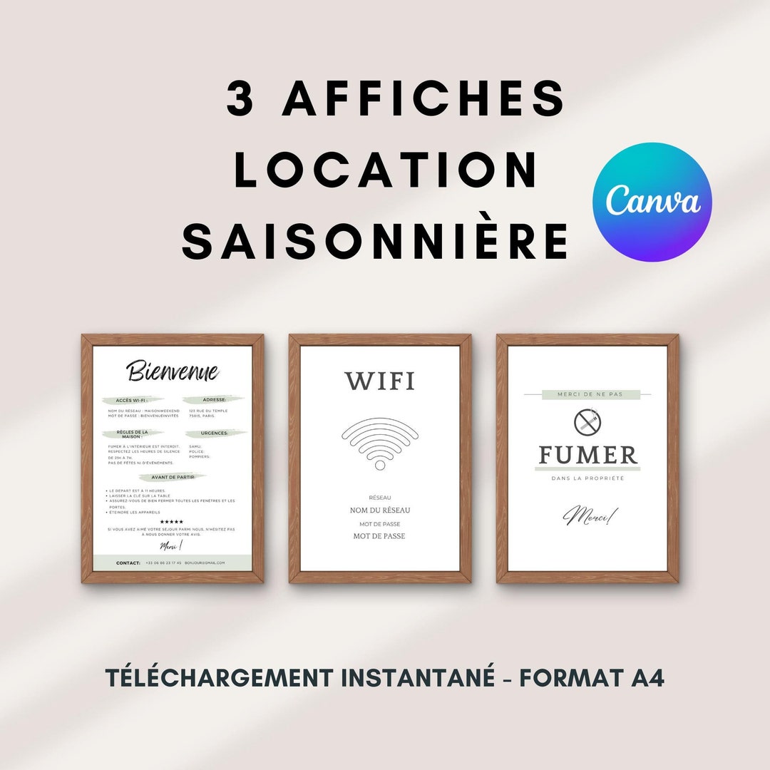 Airbnb Poster Template, AIRBNB Home, Rental Poster, Welcome Sign ...