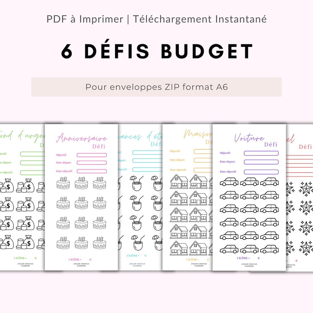 Défis budget à imprimer en français, Défi épargne budget, Défi budget ...