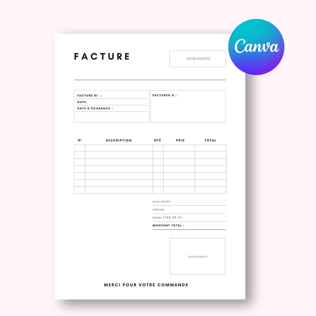 French Invoice Template, Self-employed Invoice, Invoice Template ...