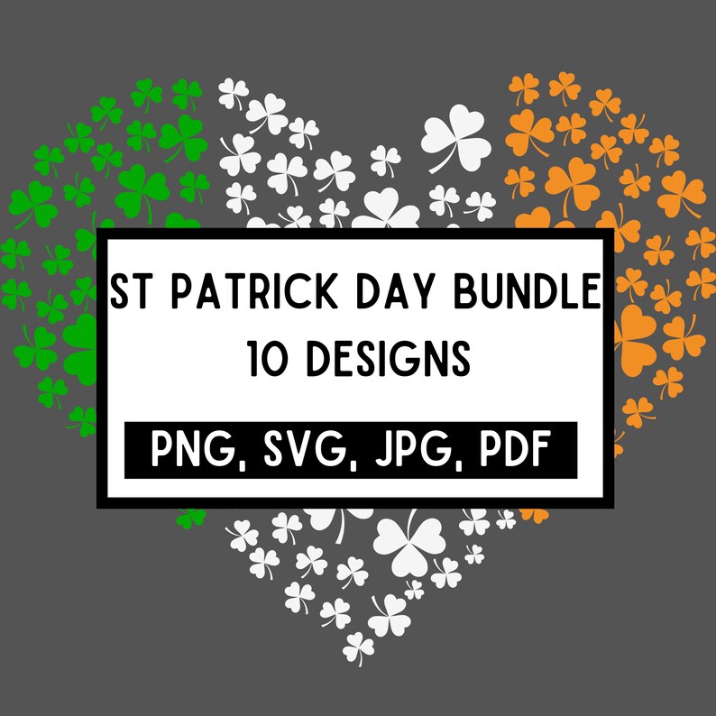 Saint Patrick's Day Heart - Instant Digital Download - Svg, Png, Pdf ...