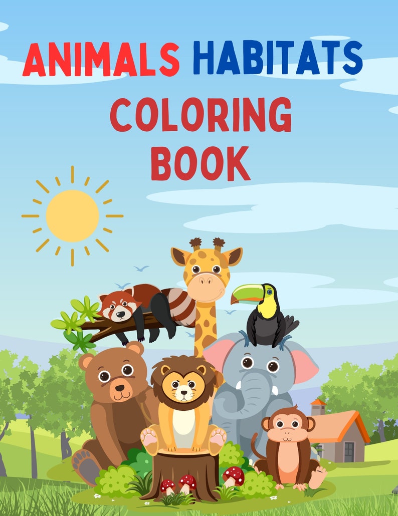 50 Forest Critters Cute Animal Coloring Page Book, Adults + Kids ...