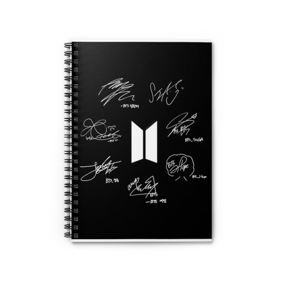 BTS Spiral Notebook BTS Ruled Line Notebook Bts All Member - Etsy