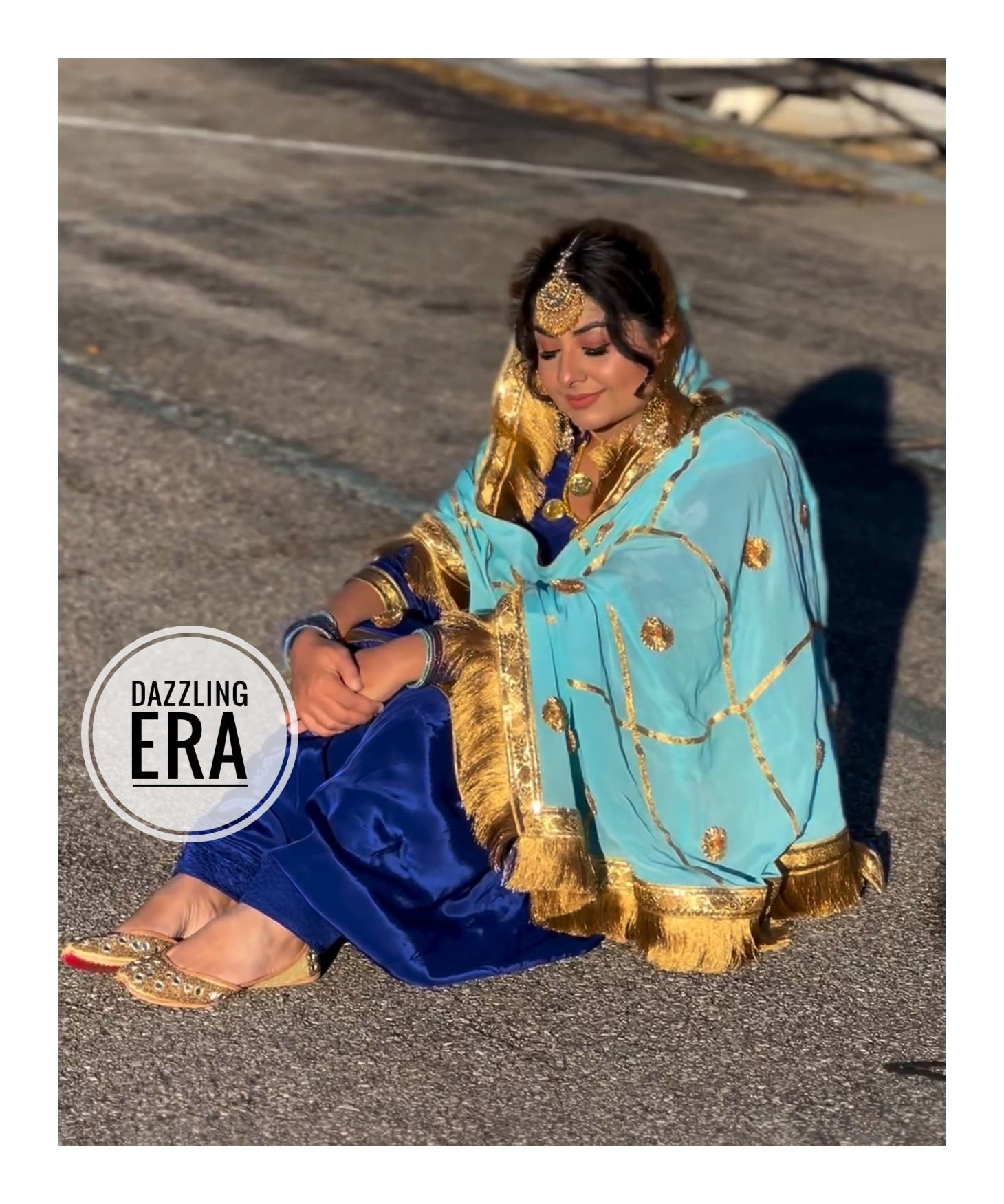 Blue Punjabi Jaggo Suit Salwar Kameez Suit Punjabi Patiala Shalwar ...