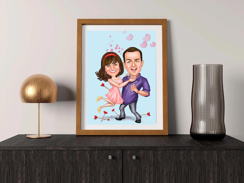 Personalized Cartoon Couple Custom Caricature Digital - Etsy