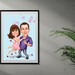 Personalized Cartoon Couple Custom Caricature Digital - Etsy