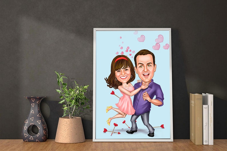 Personalized Cartoon Couple Custom Caricature Digital - Etsy