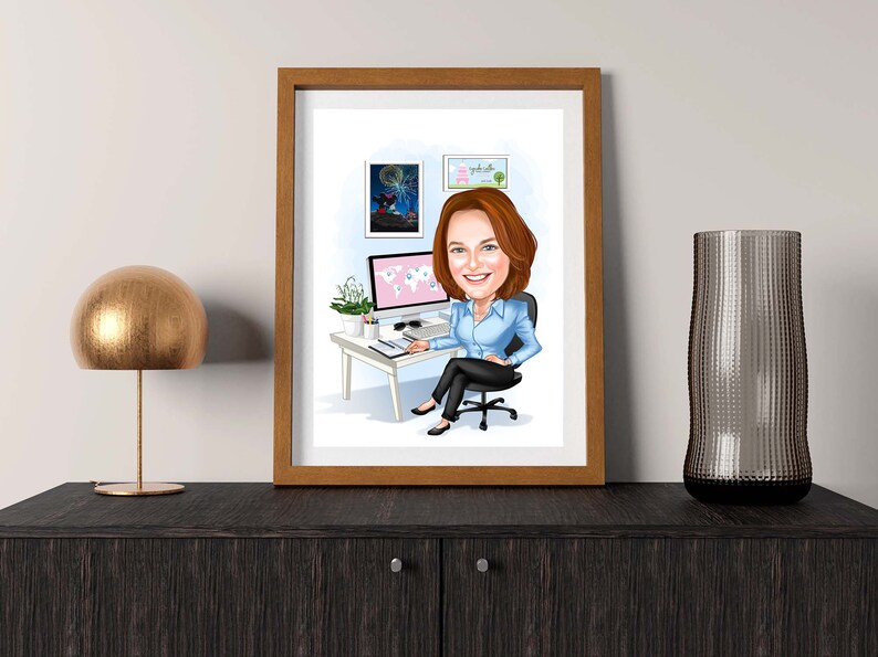 Personalized OFFICE Cartoon Custom Caricature Employee Gift - Etsy