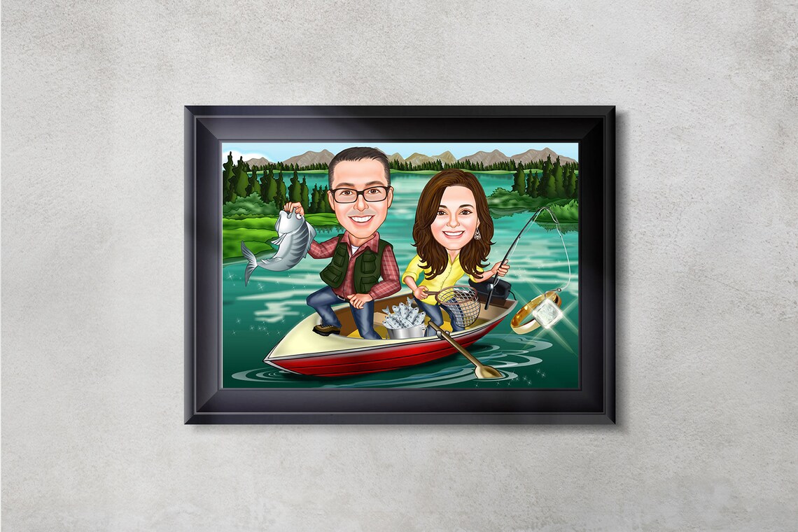 Personalized Cartoon Couple Custom Caricature Digital - Etsy