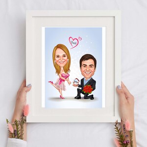 Personalized Married Couple Cartoon Custom Caricature Marriage - Etsy