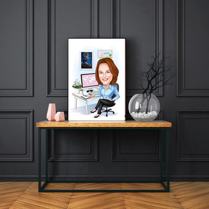 Personalized OFFICE Cartoon Custom Caricature Employee Gift - Etsy