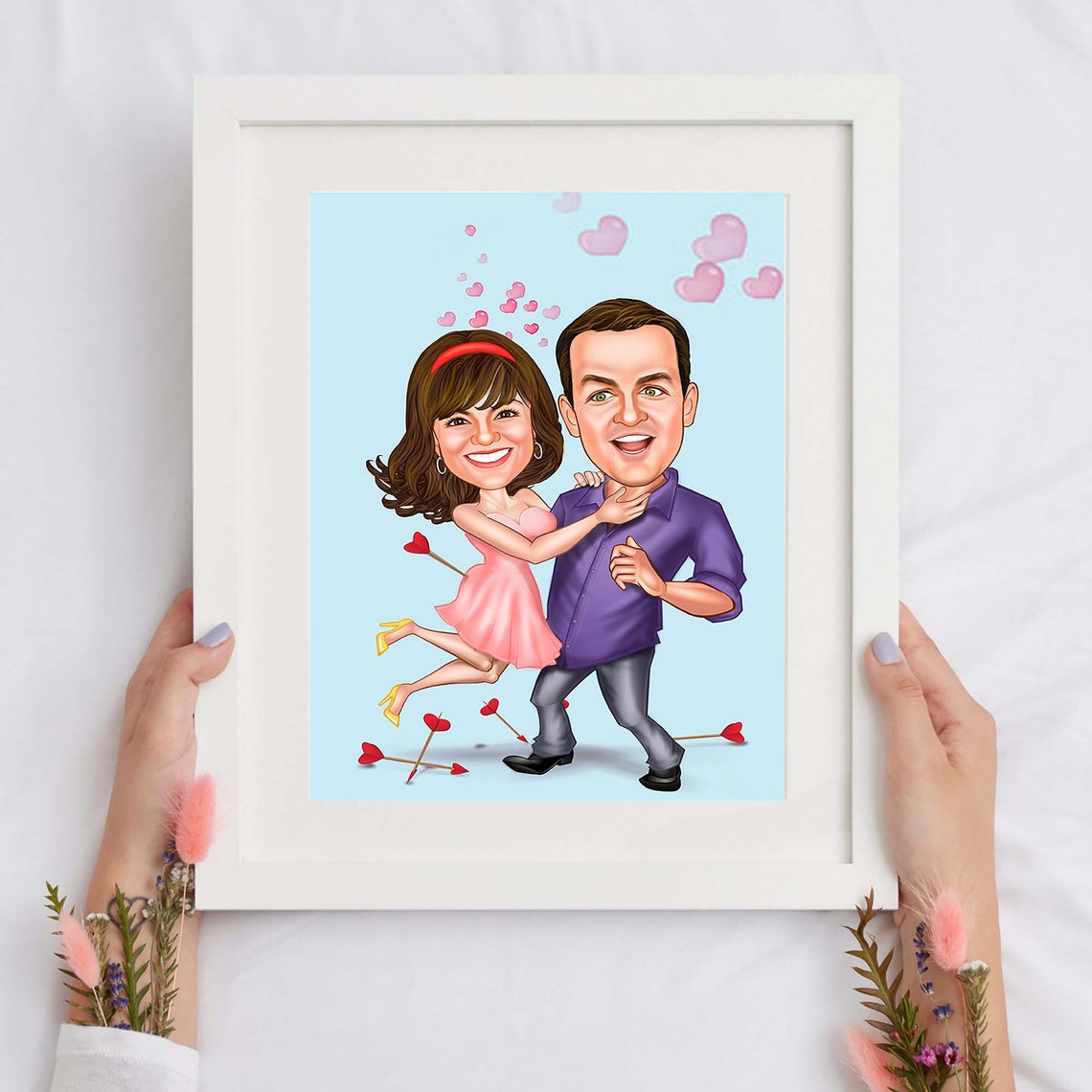 Personalized Cartoon Couple Custom Caricature Digital - Etsy