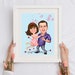 Personalized Cartoon Couple , Custom Caricature, Digital Caricature ...