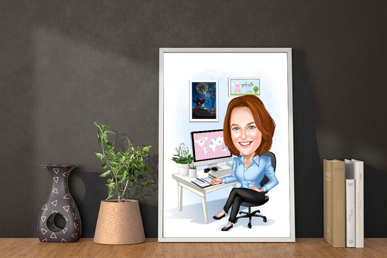 Personalized OFFICE Cartoon Custom Caricature Employee Gift - Etsy