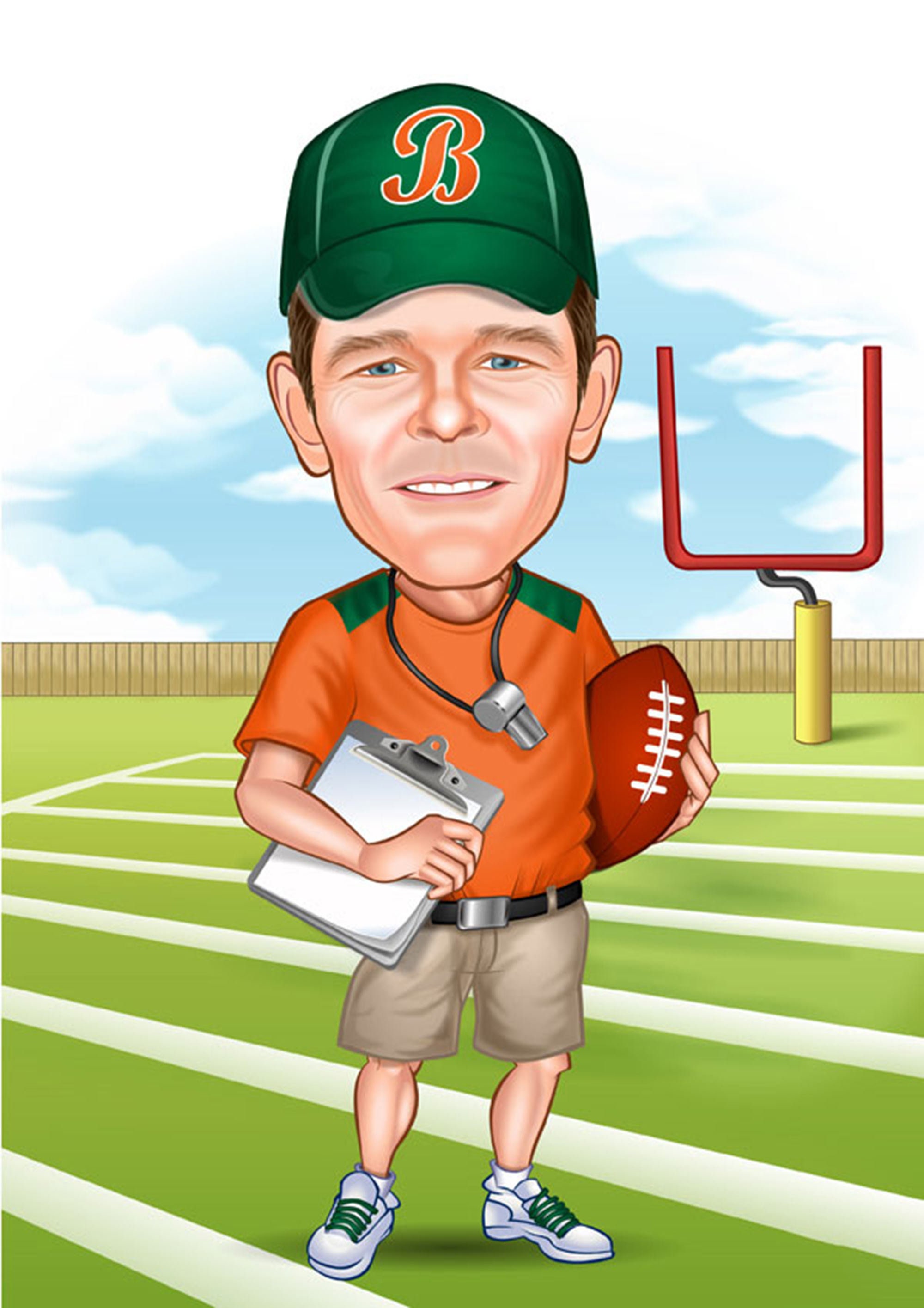 Football Coach Cartoon