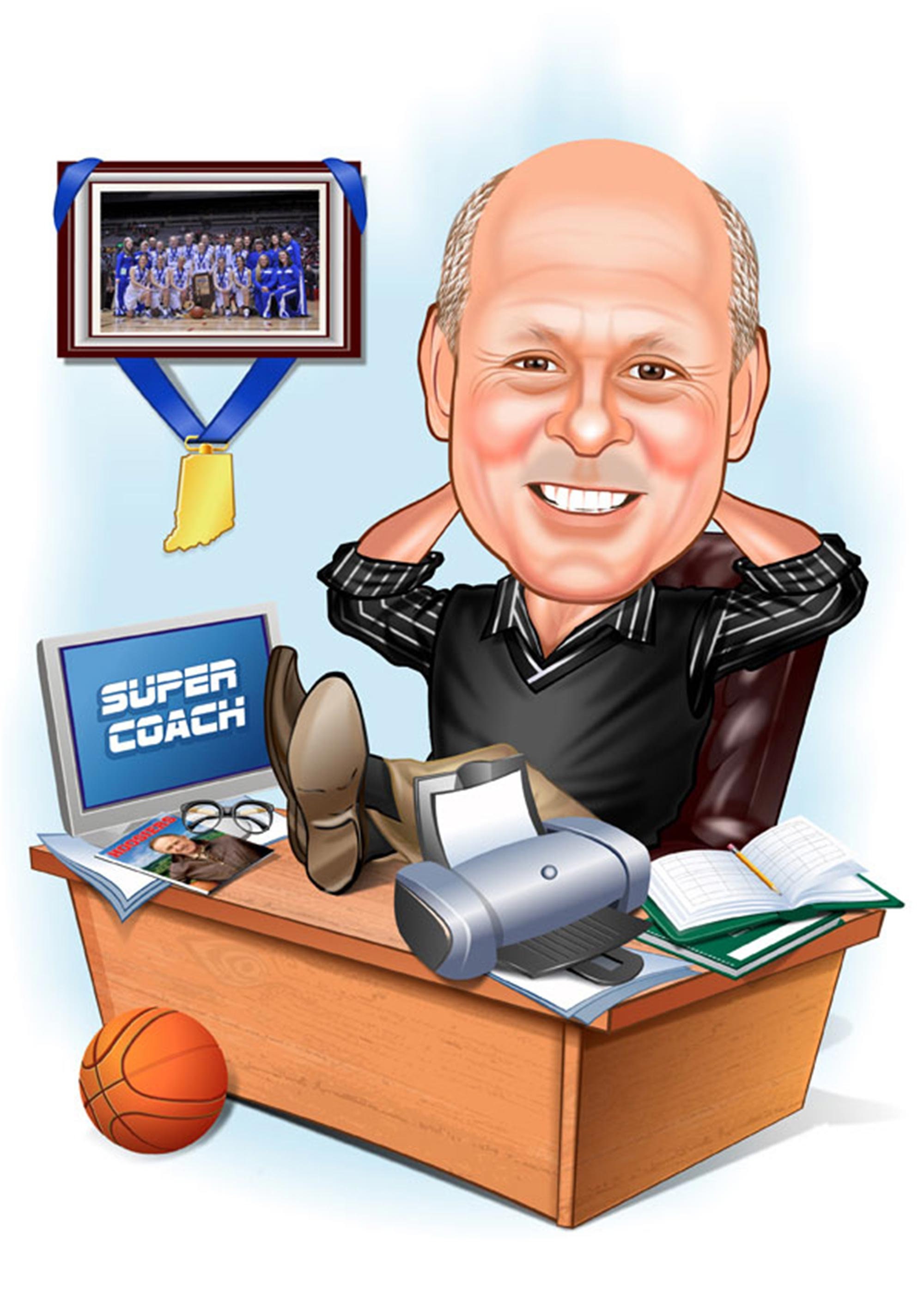 Basketball Coach Cartoon