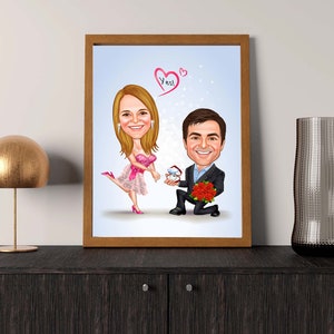 Personalized Married Couple Cartoon Custom Caricature Marriage - Etsy