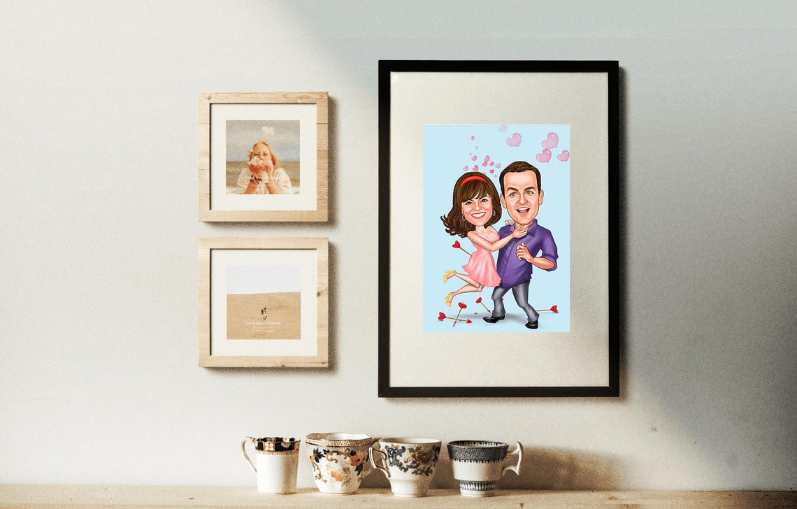 Personalized Cartoon Couple Custom Caricature Digital - Etsy