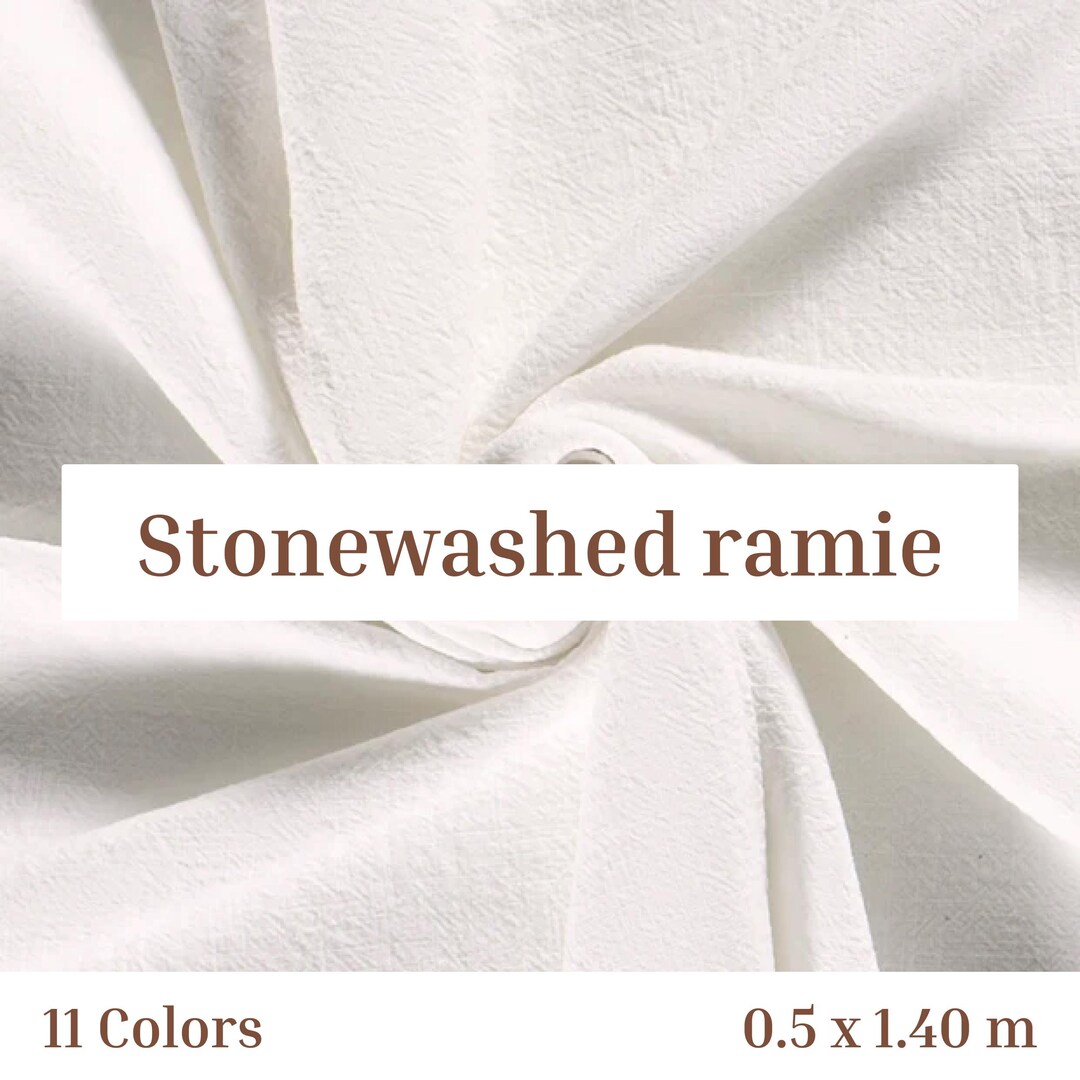 Stonewashed Ramie | Linen Fabric by the Meter | Eco-friendly ...
