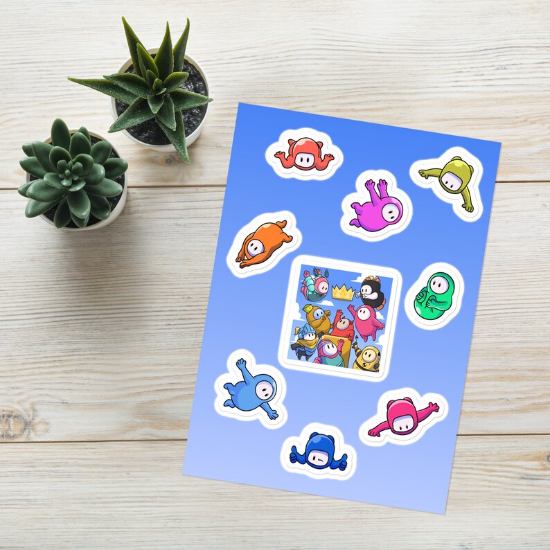 Fall Guys Sticker Sheet Fall Guys Stickers Stumble Guys - Etsy