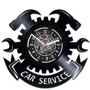 Car Service Personalized Wall Clock Made From Vinyl Record, Unique Gift ...