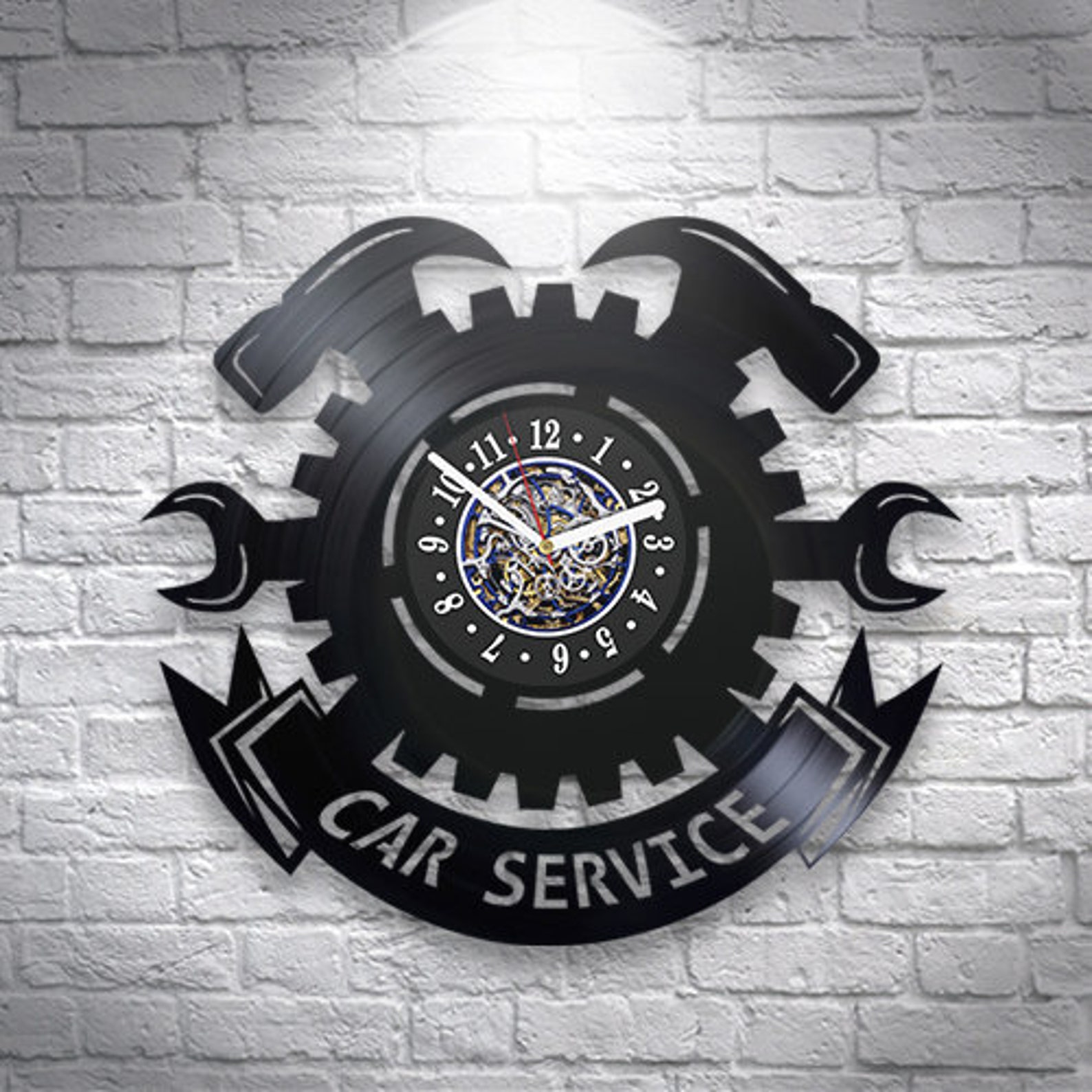 Car Service Personalized Wall Clock Made From Vinyl Record, Unique Gift ...