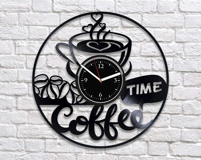 Clock to Kitchen Wall Clock Coffe Time Modern Clock Gift Wall ...