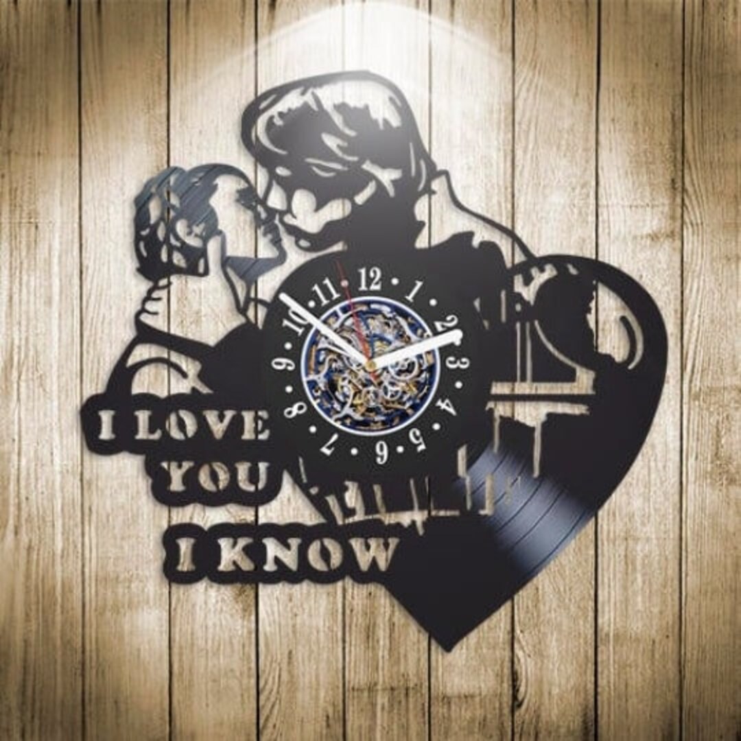 Star Wars I Love You I Know Wall Clock Made From Vinyl Record ...