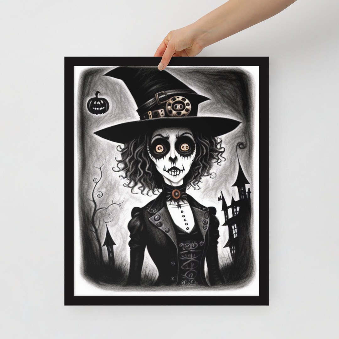 Halloween Scary Character Gothic Art Poster - Etsy