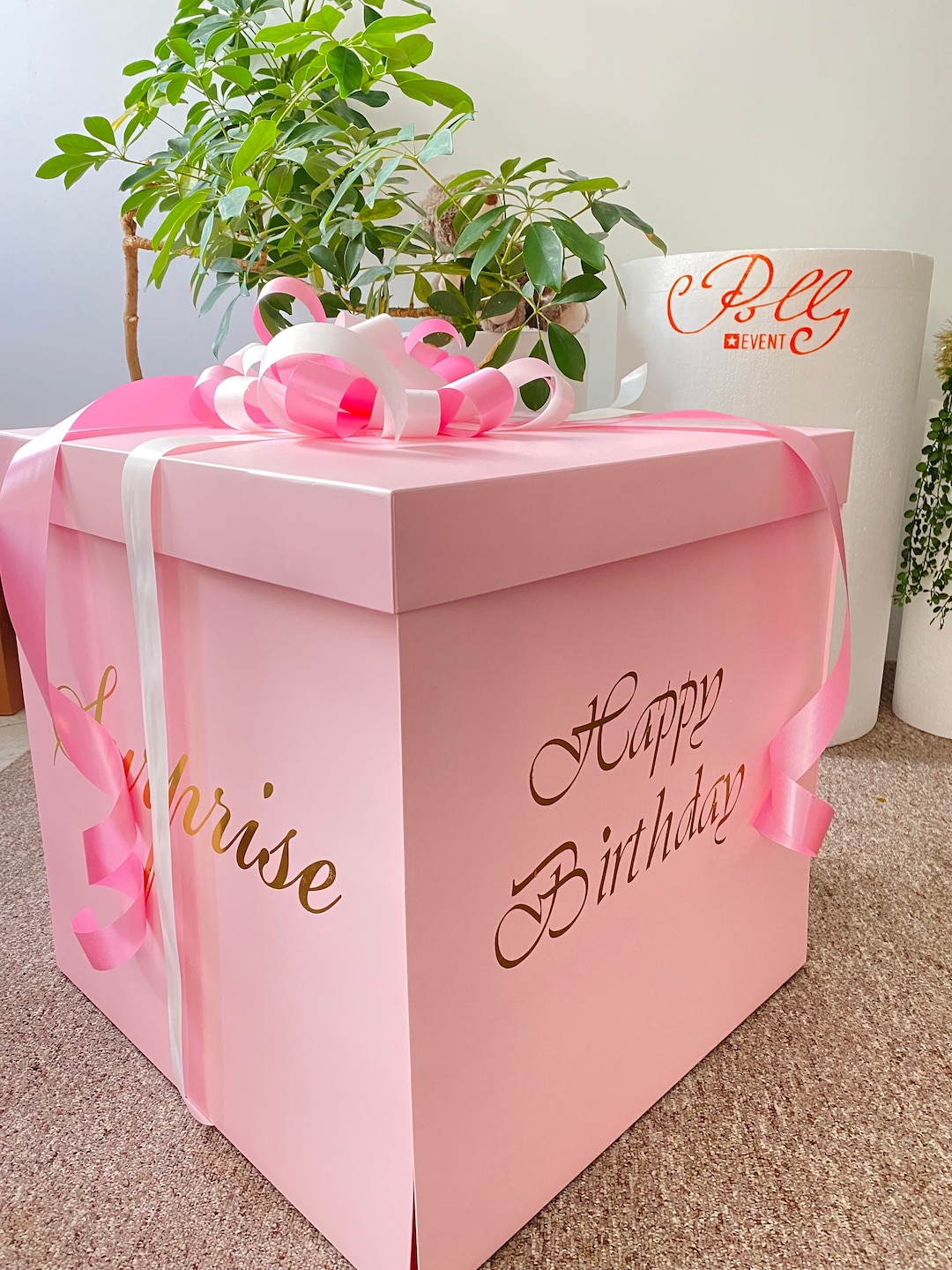 Surprise Box With Individual Label/name and Beautiful Bow, Self ...