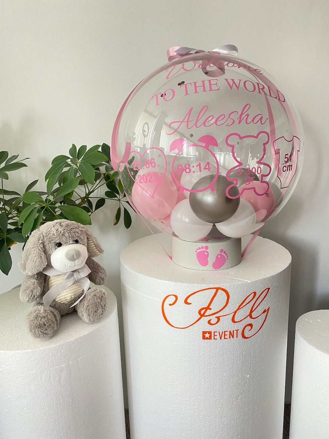 Birth Gift Balloon Baby Balloon Baptism Gift Birthday Gift Hello Baby ...