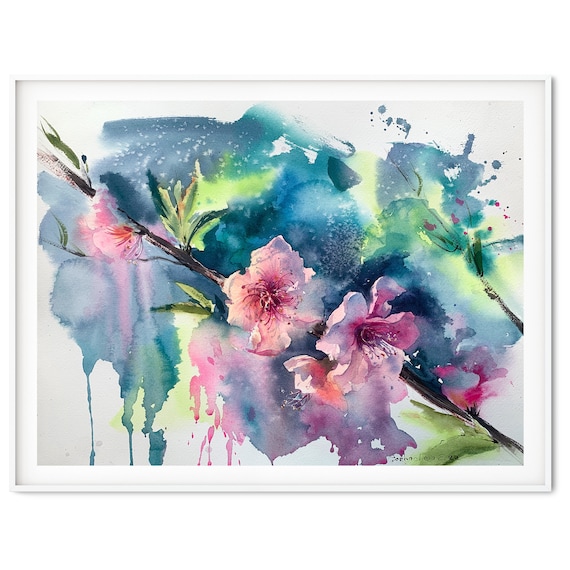 Abstract Watercolor Paintings Of Flowers
