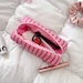 Pink Striped Pencil Case Waterproof Pencil Holder : Handmade Zipper ...