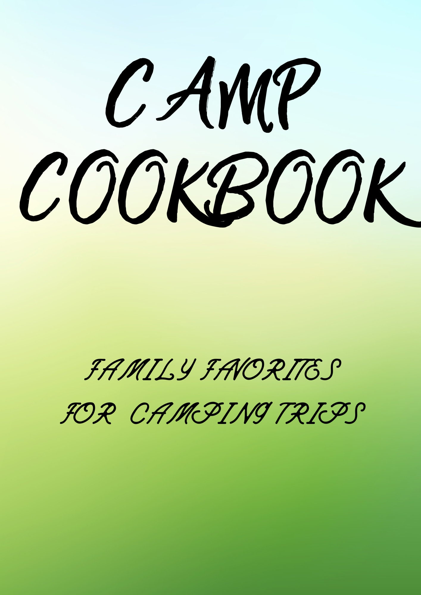 Printable Camp Cookbook Template, Camp Recipe Book, Family Favorite ...