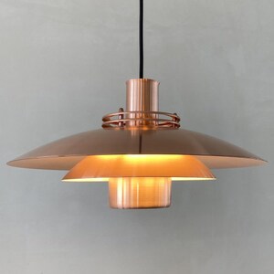 Hanglamp Massief Rose Koper Form-light Denmark Jaren 70 - Etsy