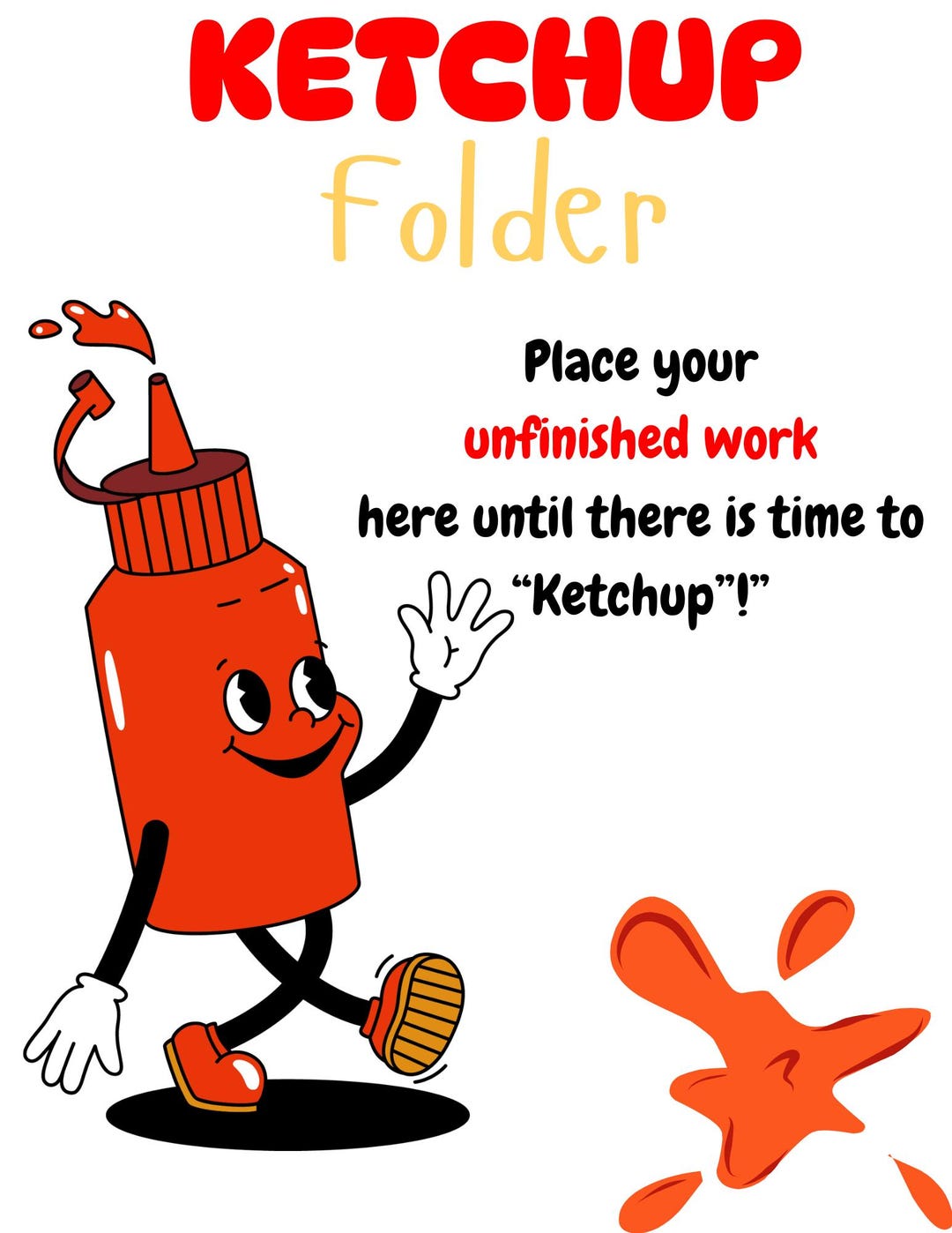 KETCHUP Folder - Etsy