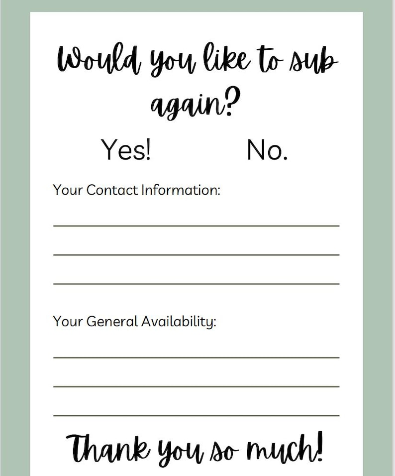 Editable Substitute Teacher Binder | Sub Plans & Forms | Canva Template ...