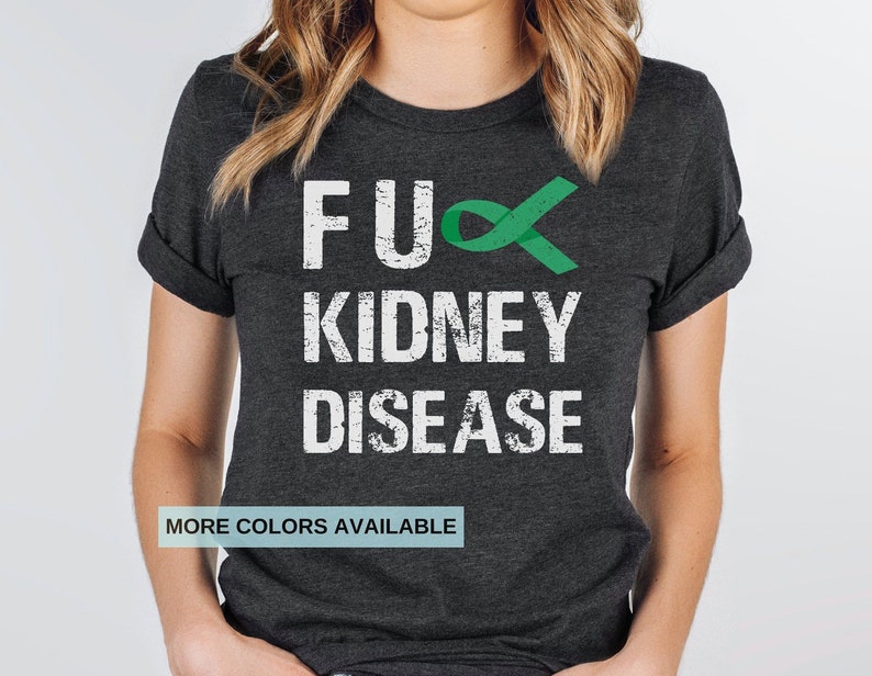 Kidney Disease Awareness Support Shirt, Green Ribbon, Kidney Warrior ...